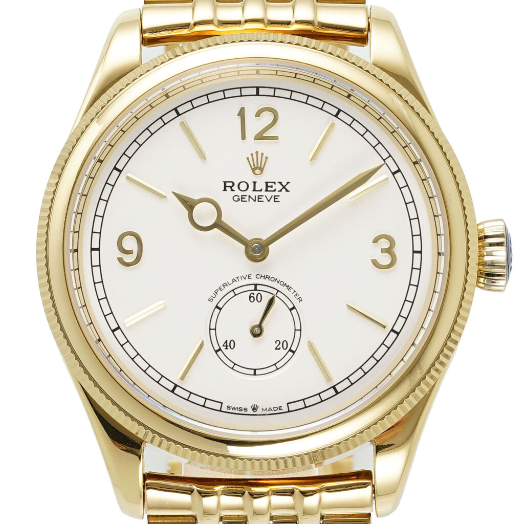 Replica Rolex Perpetual 1908 39mm 18k Gold Zifferblatt Settimo
